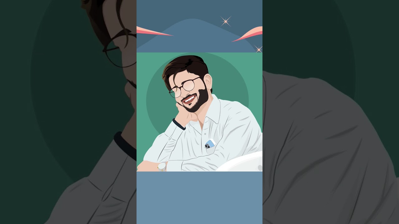 minimal vector art | #shorts