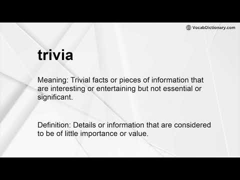 trivia Meaning