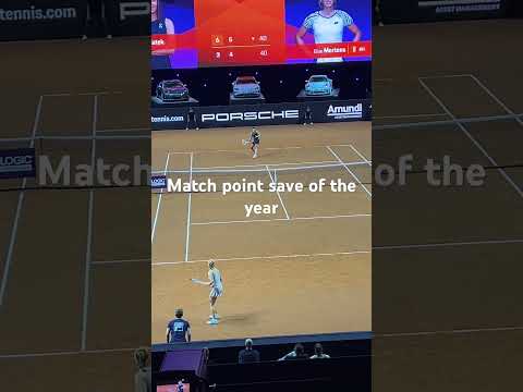 Incredible match point save from Elise Mertens vs Iga Swiatek