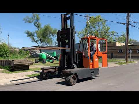 Lot 86 - 2014 - 17,600 LB. HUBTEX MODEL DQ80-LPG LP GAS FOUR WAY STEER SIDE LOADER