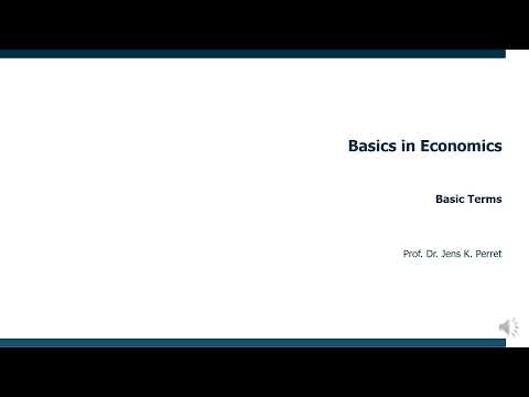 Basic Terms in Economics