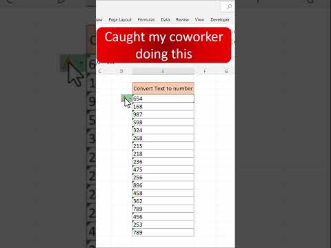 Convert Text to Number in Excel - part 3| Excel Tips and tricks | #shorts