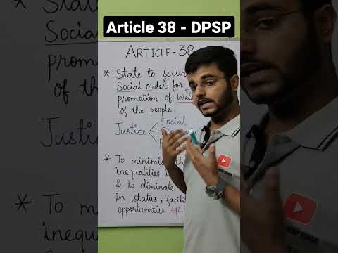 Article 38 | DPSP | Directive Principles of State Policy | Promotion of Welfare of the People