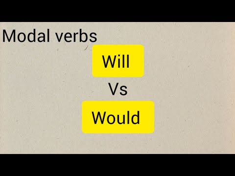 will and would|use of will and would| will vs would|model verbs|@EnglishwithLucy