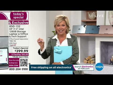 HP 17.3" Intel 128GB Storage Laptop with MS Office 365 ...