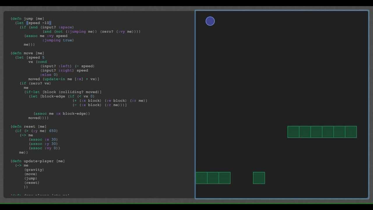 Live ClojureScript Game Editor