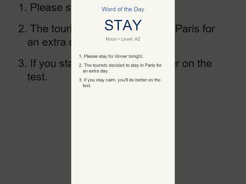 “stay” Meaning + 3 Examples | Improve Your English Fast! 🚀📚 #vocabulary #english #learnenglish