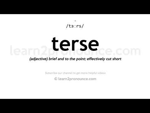 How to pronounce Terse | English pronunciation