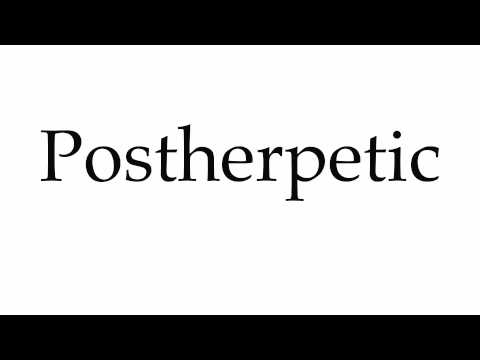 How to Pronounce Postherpetic