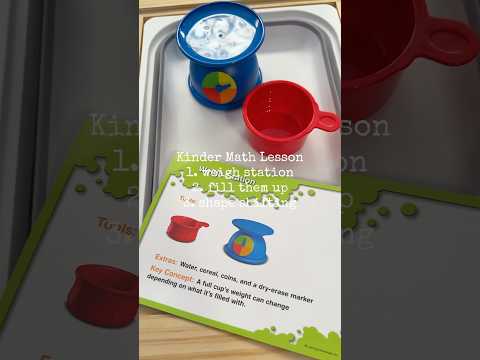 Kindergarten Math Lesson Teaching Weight & Capacities #mathactivities #mathforkids #mathstricks
