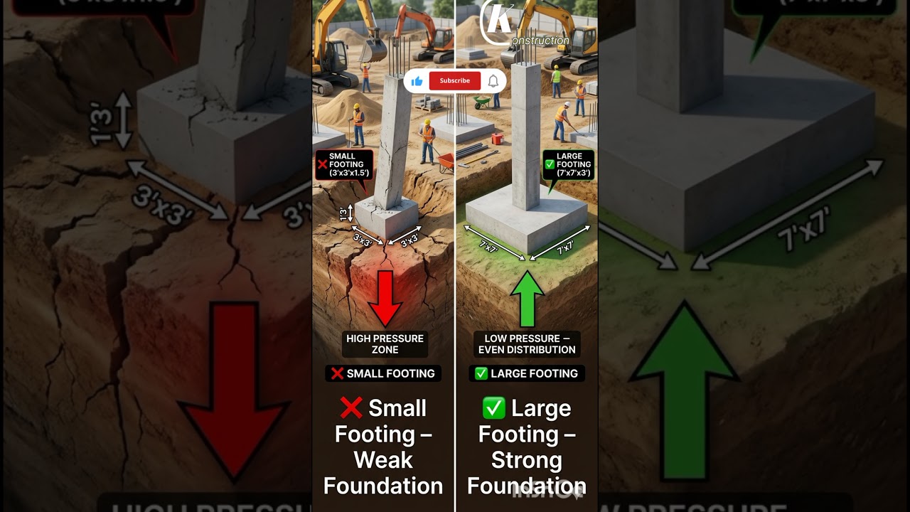 🚨 Stop This Footing Mistake Before It’s Too Late!#shorts #construction #virslshorts