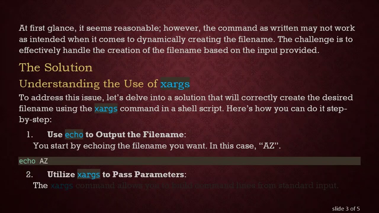 Create a Filename Using Bash Command Parameters