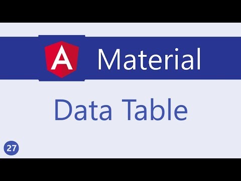 Angular Material Tutorial - 27 - Data table