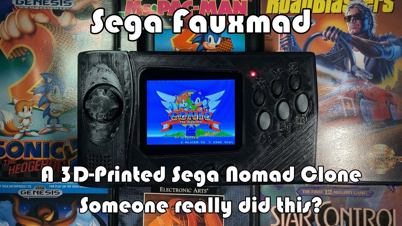 Sega Fauxmad (3D Printed Sega Genesis Nomad Clone) - Initial Impressions and Testing