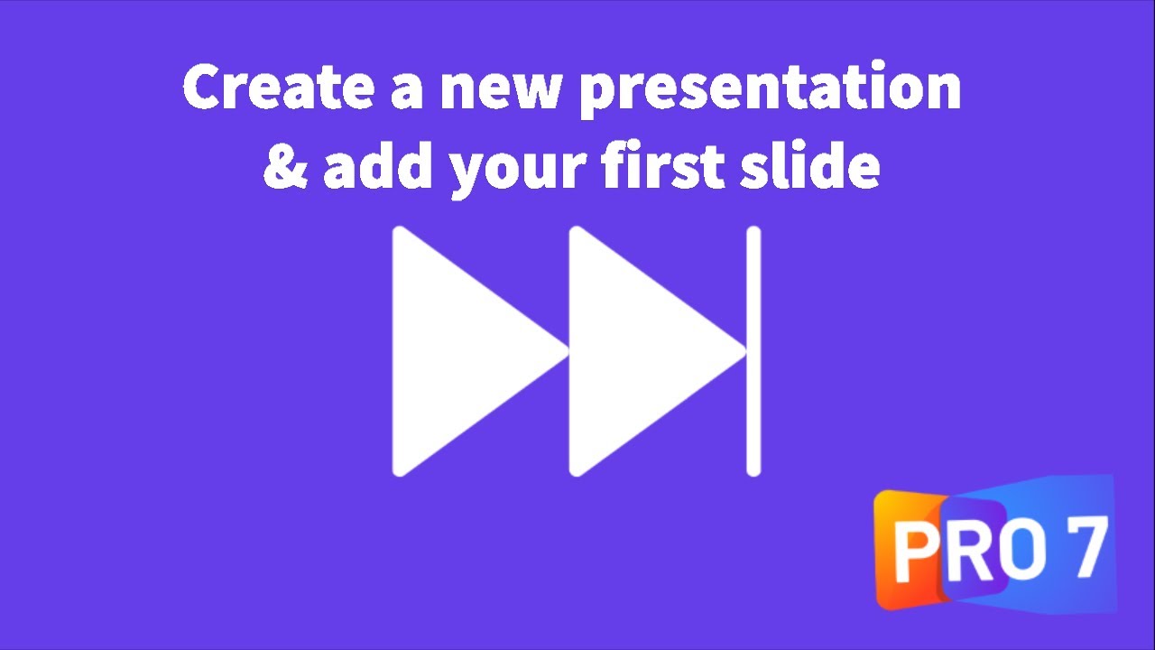 Creating a new presentation and adding your first slide