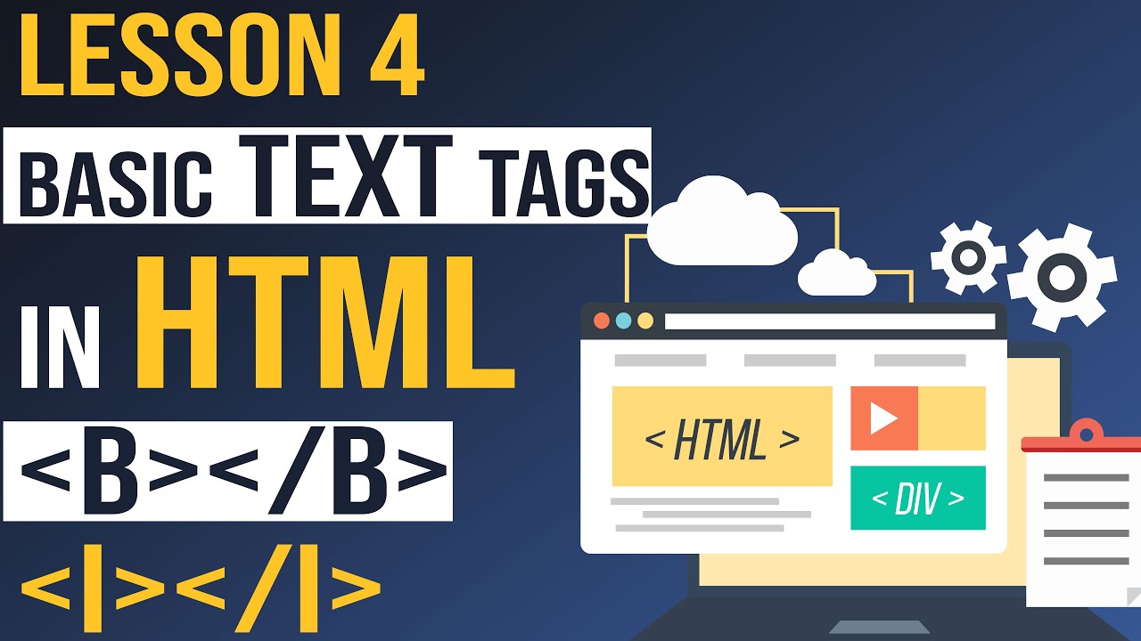 Basic Tags in HTML | Practical Implementation  - Html Tutorial for Beginners ( Lesson -4)