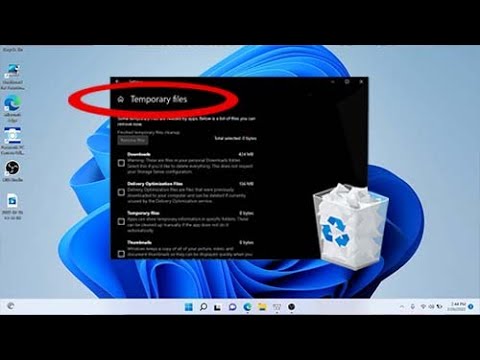 Deleting Temporary Files and Enabling Storage Sense in Windows 11