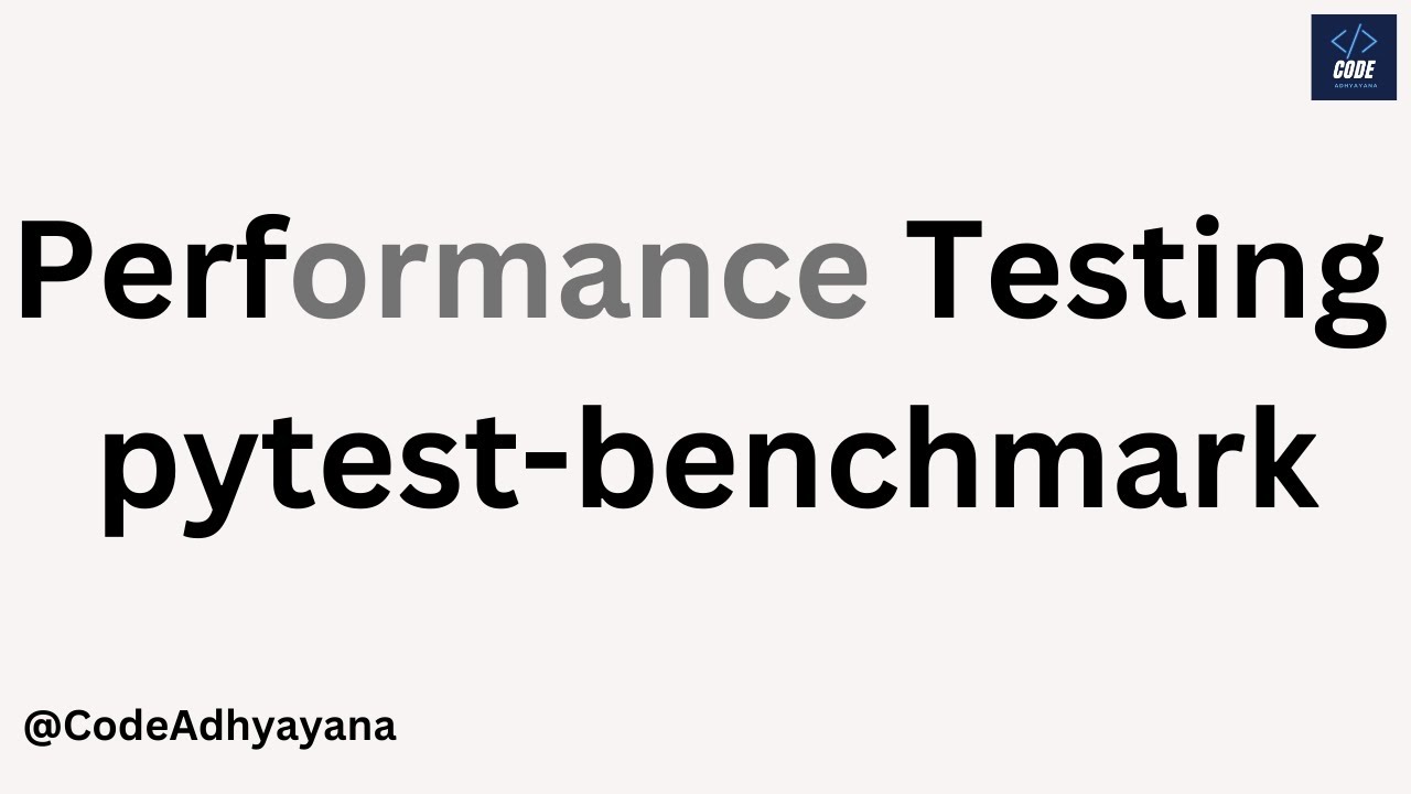 python code performance test  - pytest benchmark