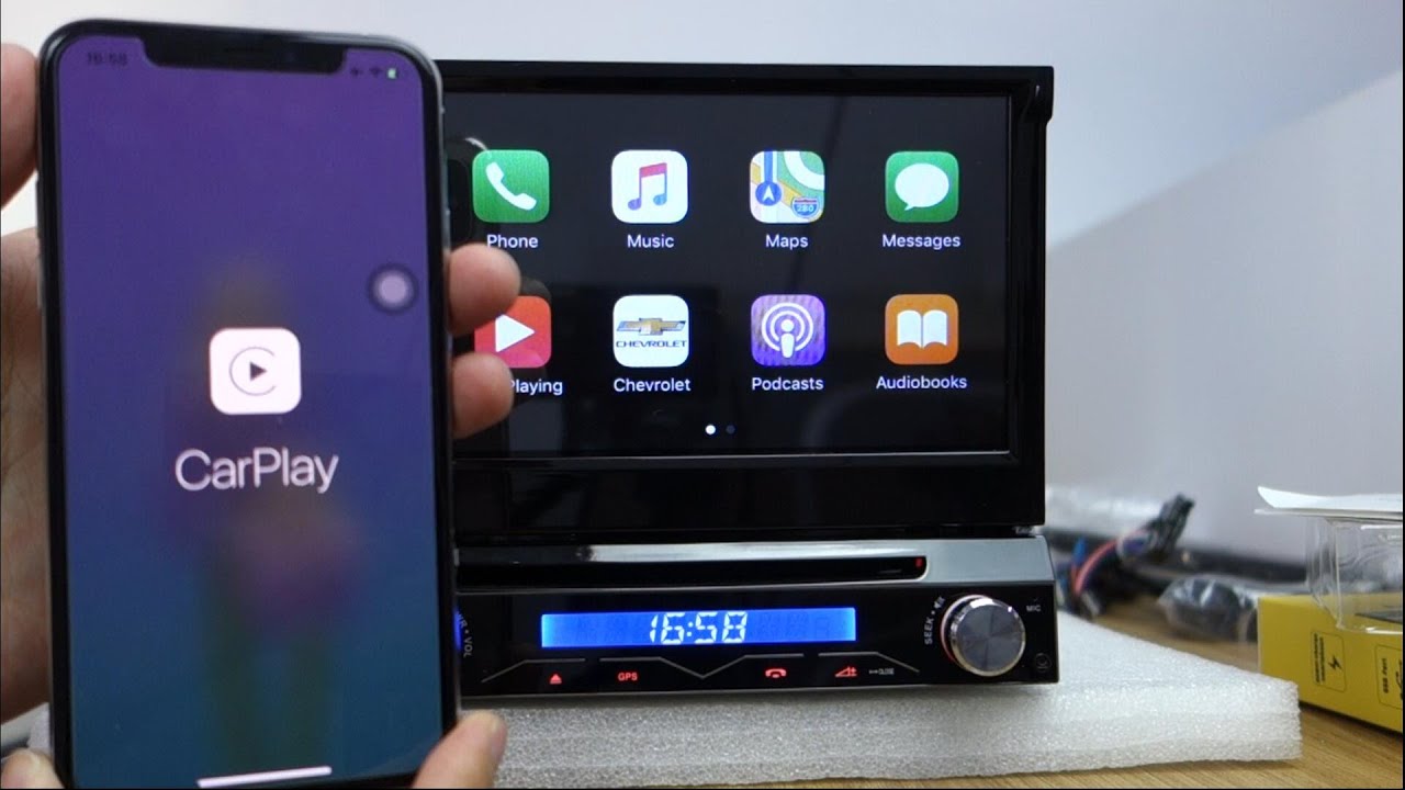 Belsee Universal Single 1 Din  Android Auto Carplay Apple iPhone XS Stereo Receiver Head Unit Radio