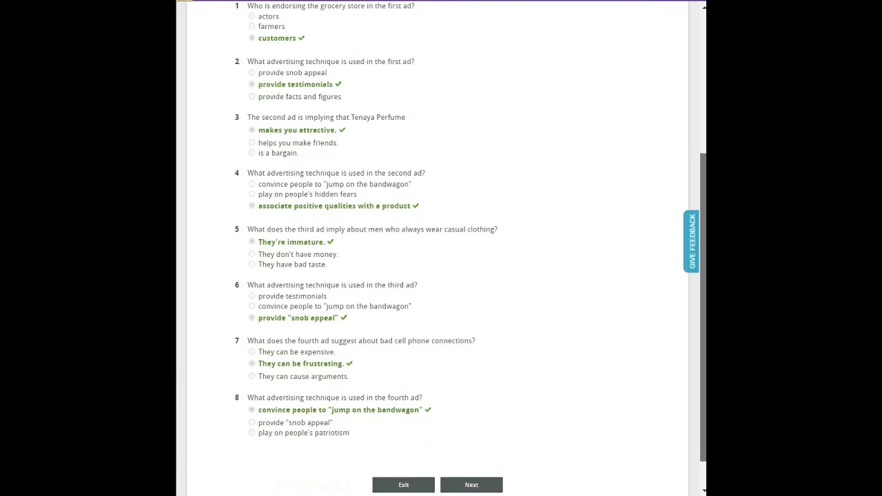 summit 1 2 unit 7 Listening 2 solution
