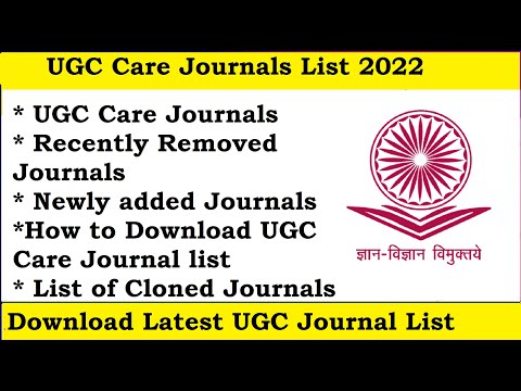 UGC Care Journal List 2022 | UGC-CARE Group 1, Group 2 Updated in October 2021 | Download List