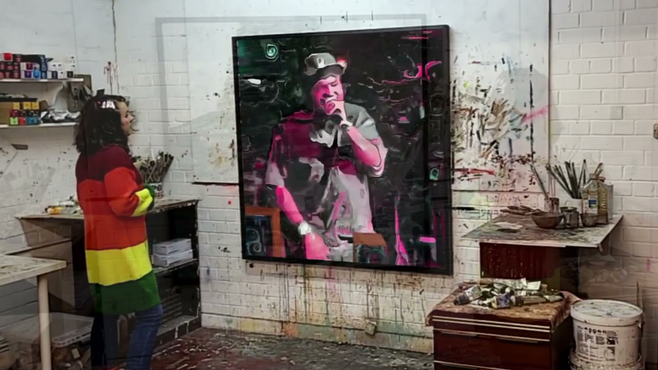 MAN VS MACHINE: demo of the AR paintings & Ice Cube NFT collab