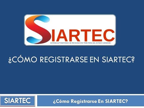 Tutorial - Como Registrarse En SIARTEC - Carabobo (Nuevo Diseño)