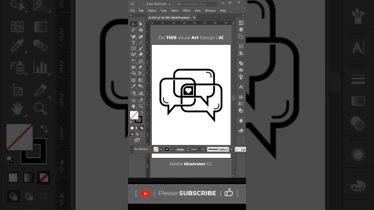 How to draw AI DISCUSSION Visual Art Business - icon logo design Vector Art Illustration