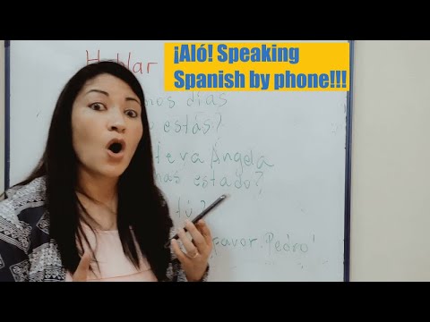 A1 level. Speaking by phone in Spanish. Formal way part 1.