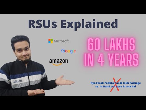 60 lakhs in 4 Years! | RSUs Explained | Microsoft | Google | Amazon