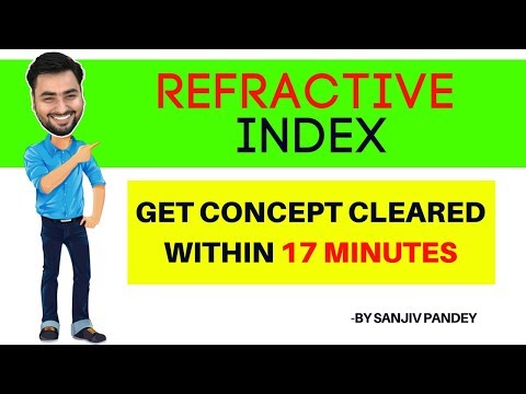 What is REFRACTIVE INDEX? 10TH CBSE AND ICSE Video Lecture - Class 10