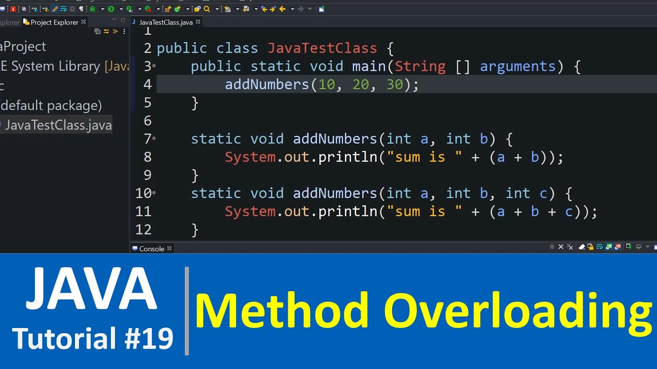Java Tutorial #19 - Method Overloading in Java Programming