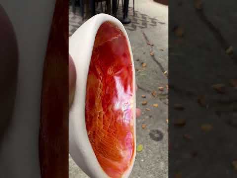 Check out this prismatic orange luster effect, fired in the microwave kiln… 🧡🌈✨ . . . . .