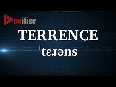 English Pronunciation of Terrence - Voxifier.com