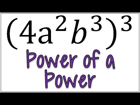 Power of a Power Example | Exponents on Exponents