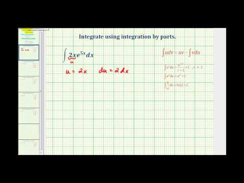 Ex 1: Integration by Parts | Math Help from Arithmetic through Calculus ...