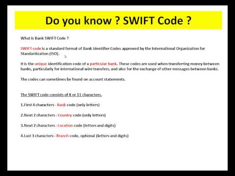 WHAT IS SWIFT CODE