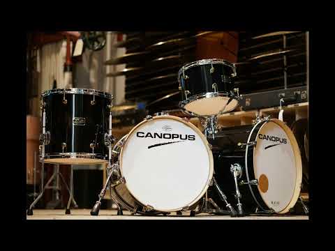 Canopus 12/14/18/20" RFM Maple Drum Set - Black Lacquer | Reverb