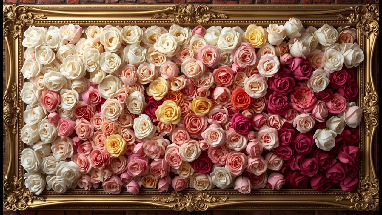 Rose Garden Screensaver 🌹 | Floral Wallpaper No Sound. 4 hours of Peaceful Visuals.