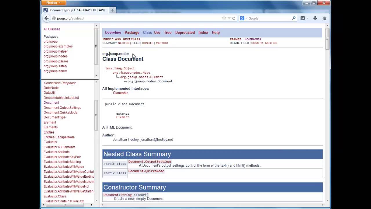Exploring the Java classpath and JARS using Windows command line and JSoup