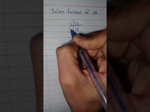Prime factors of 36 #shorts #viralvideo #trending #maths #fun #crazymath9565 #aryansonvani