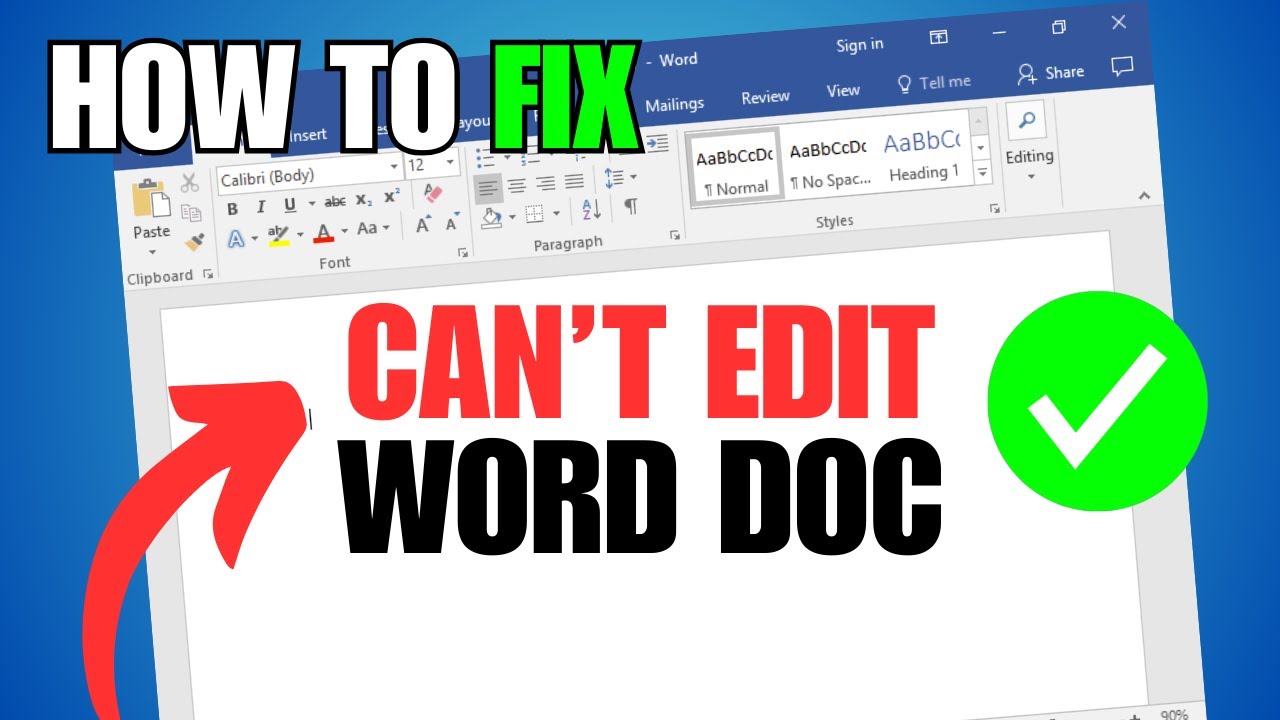 Can't Edit Word Document: Remove Editing Restrictions in 60 Seconds