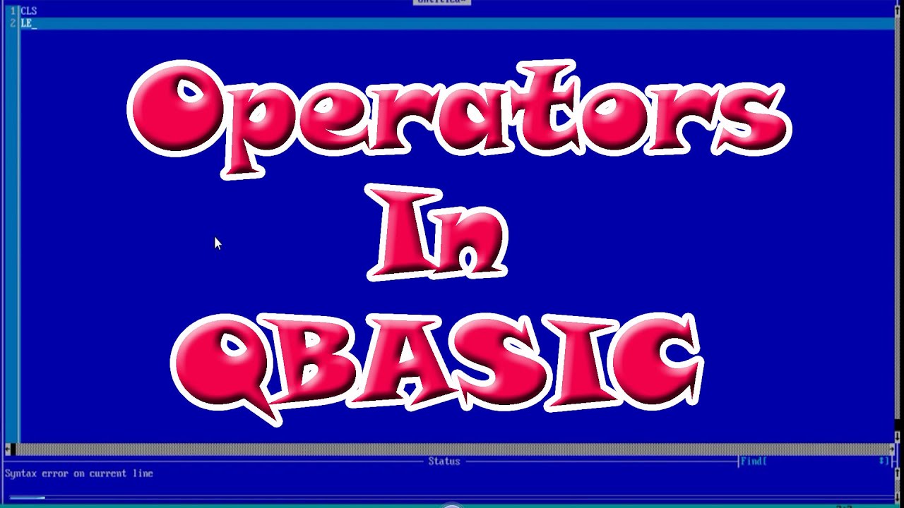 #QBASIC || Operators in QBASIC || A Complete Computer Guide || KD Production