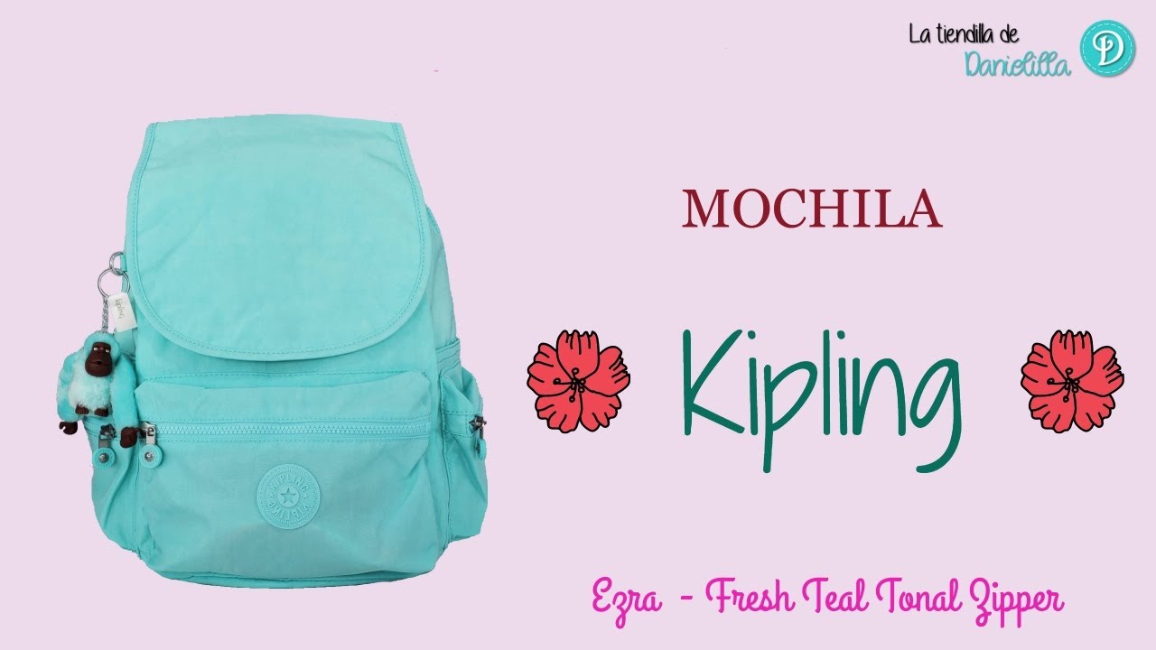 mochila kipling modelo Ezra color turquesa (Fresh Teal)