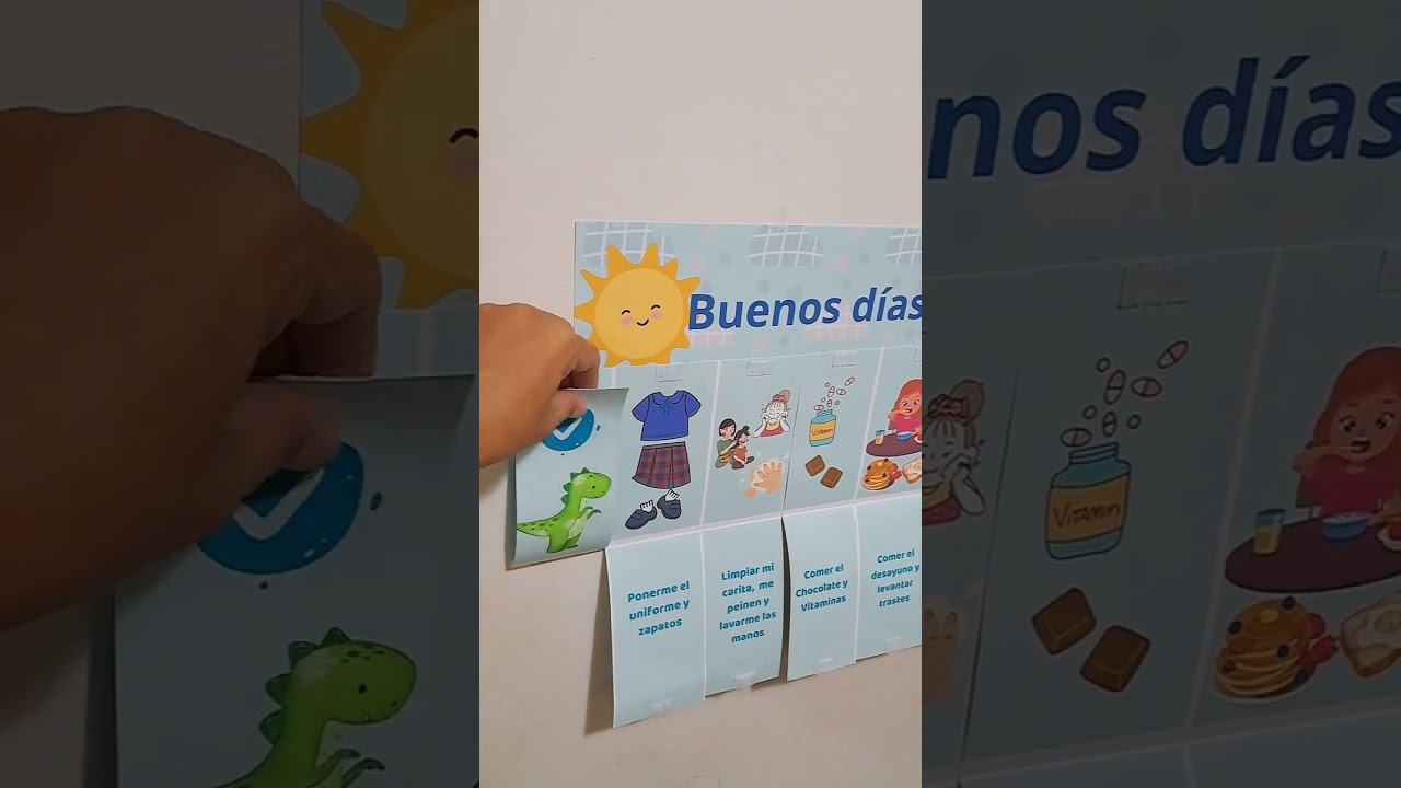 Rutina diaria de las mañanas para niños pequeños descargable PDF o plantilla CANVA