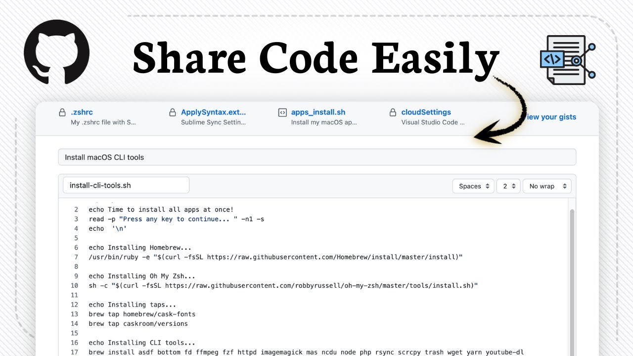 how to create Gists in GitHub (Share Code Snippets)