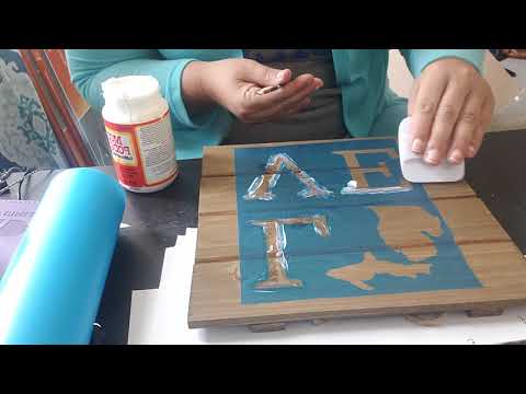 How to Paint a Wooden Sign Using Cricut Stencil