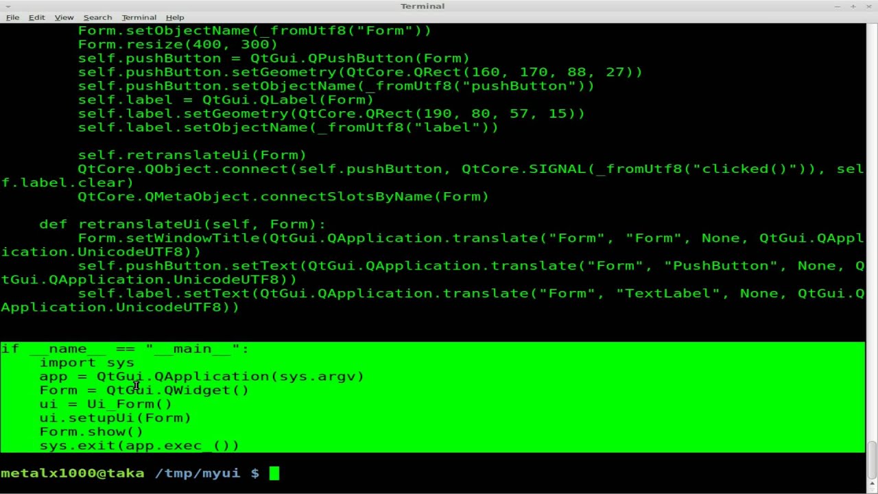 Linking Buttons to Functions in Python and Qt4-designer - Linux