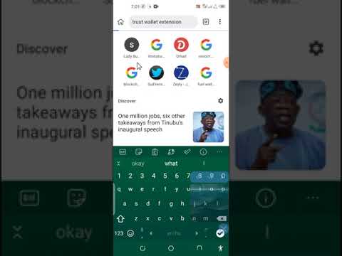 Video Na 2 Yanda Za Kuyi Adding Wallets Extension A Mises Ko Kiwi Browser.