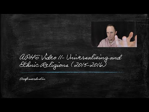 APHG- Univeralizing and Ethnic Religions